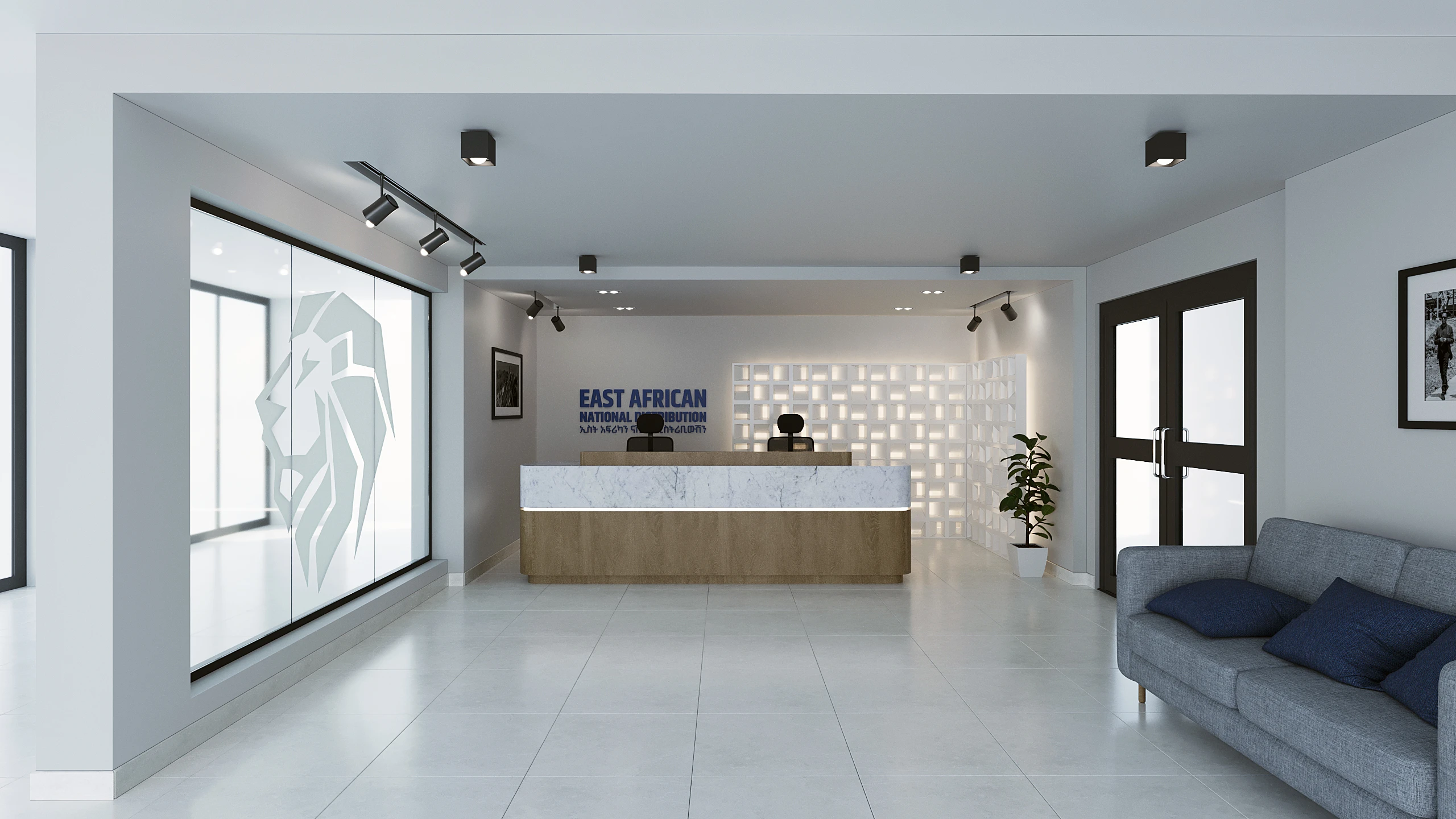 East African Trading House, Reception area interior design, Addis Ababa ...